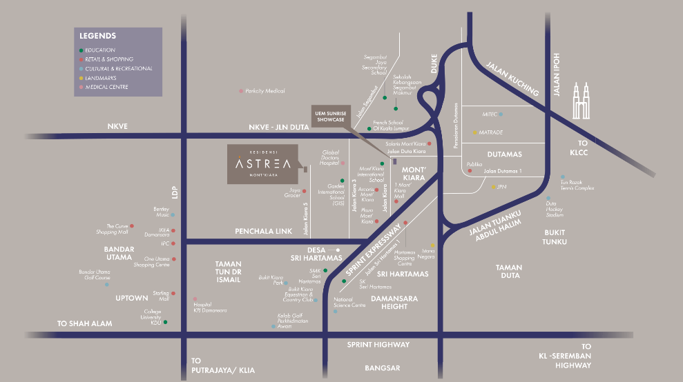 Residensi-Astrea-Location-Map | KLCC Condominium