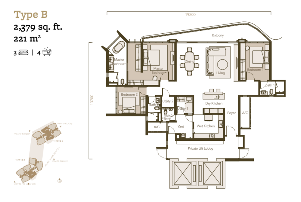 Setia-Sky-Seputeh-Floor-Plan-Type-B | KLCC Condominium