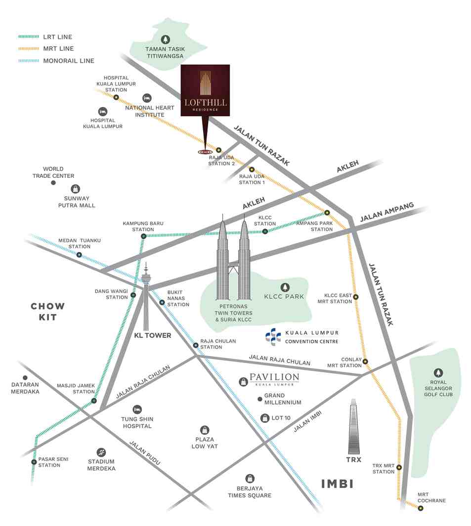 Lofthill-Residence-Location-Map-Raja-Uda-KLCC | KLCC Condominium
