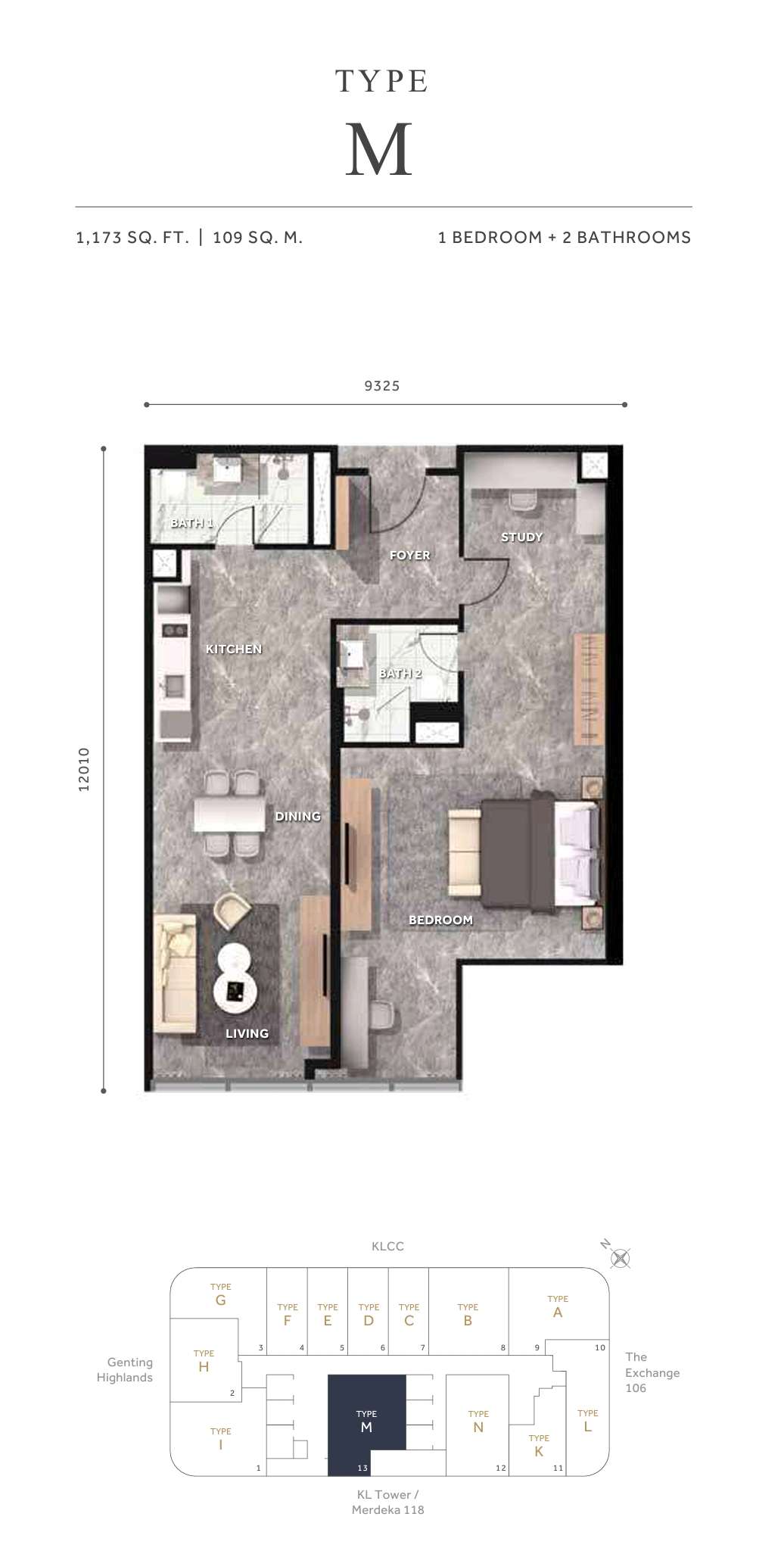 CloutHaus-Residences-Unit-Layout-Type-M | KLCC Condominium